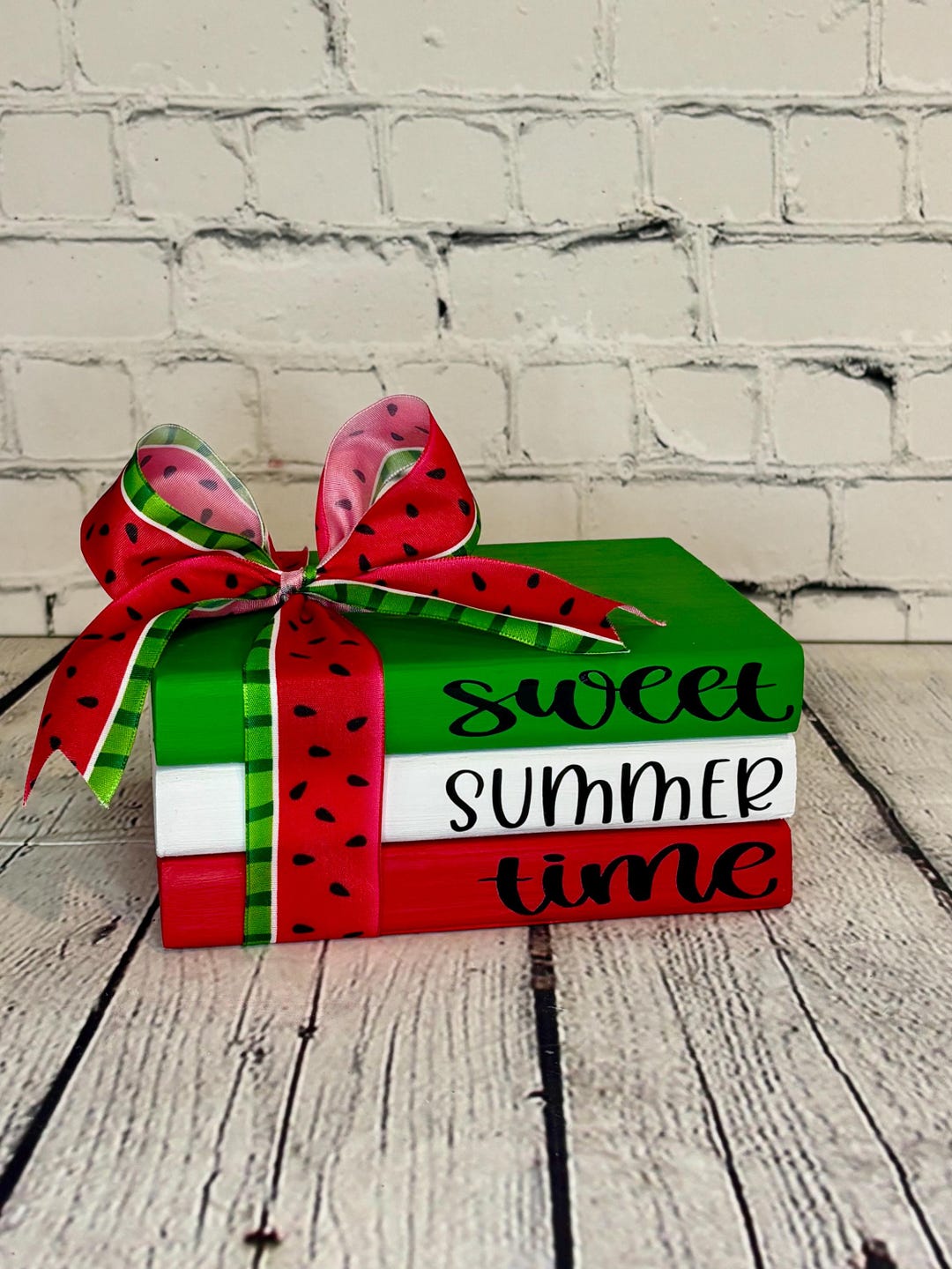 Watermelon Book Stack: Sweet Summer Tiered Tray Decor - Etsy