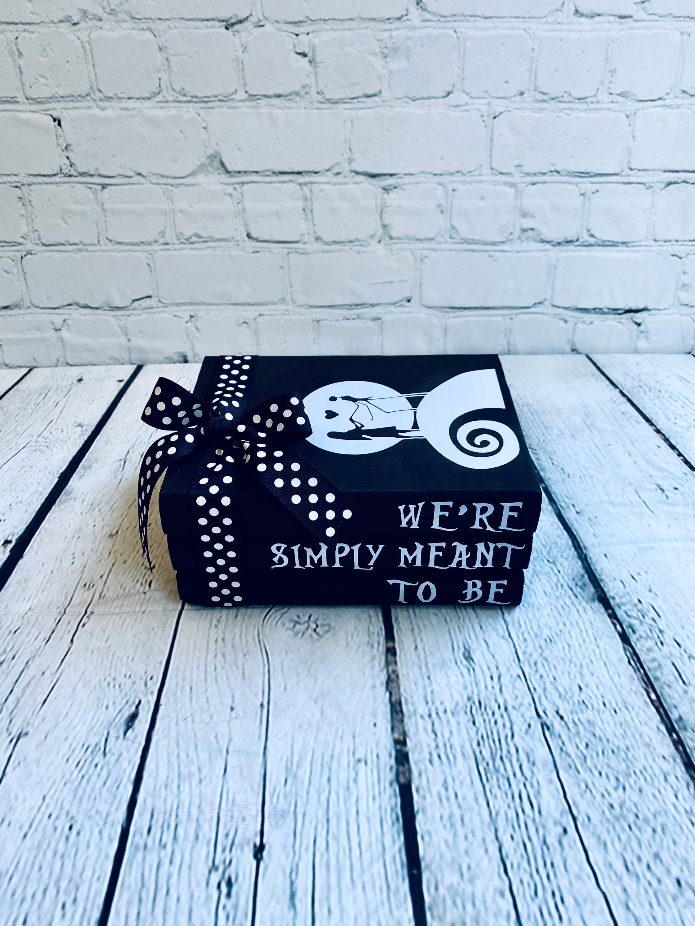 Nightmare Before Christmas Wooden Book Stack Nightmare Before - Etsy