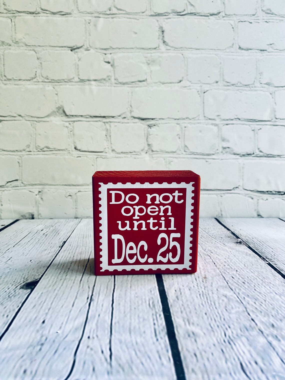 Christmas Sign Christmas Wood Block Sign Farmhouse Christmas | Etsy