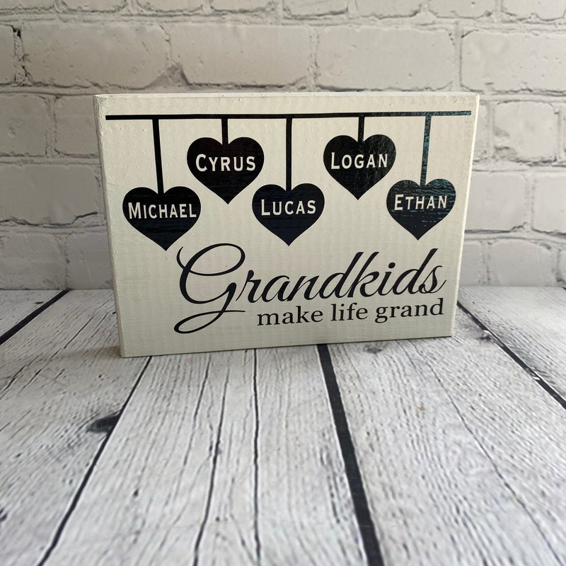 Grandkids Name Sign - Etsy
