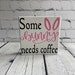 Pink Coffee Sign, Bunny Coffee Bar Sign, Pink Bunny Coffee Station Sign ...