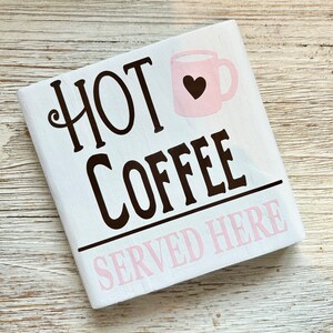 Pink Coffee Sign, Pink and White Coffee Bar Sign, Pink Coffee Station ...