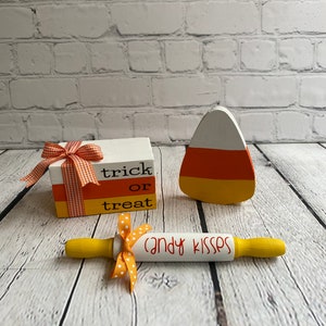 Candy Corn Tiered Tray Bundle, Candy Corn Mini Rolling Pin, Candy Corn ...