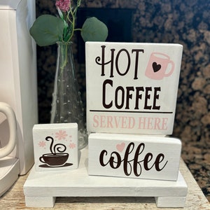 Pink Coffee Sign, Pink and White Coffee Bar Sign, Pink Coffee Station ...