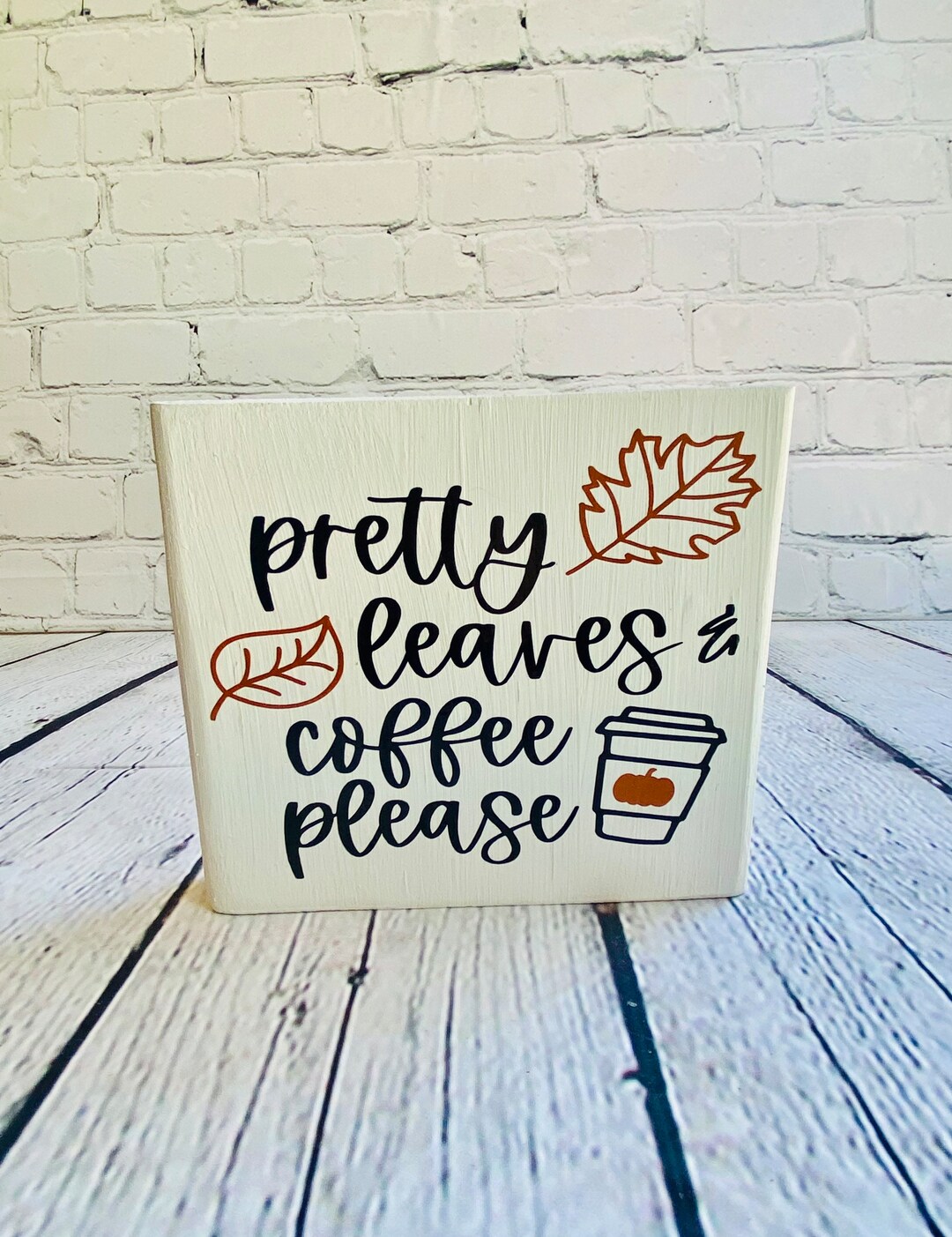 Coffee Fall Sign, Coffee Wood Sign , Farmhouse Fall Decor Set, Autumn ...
