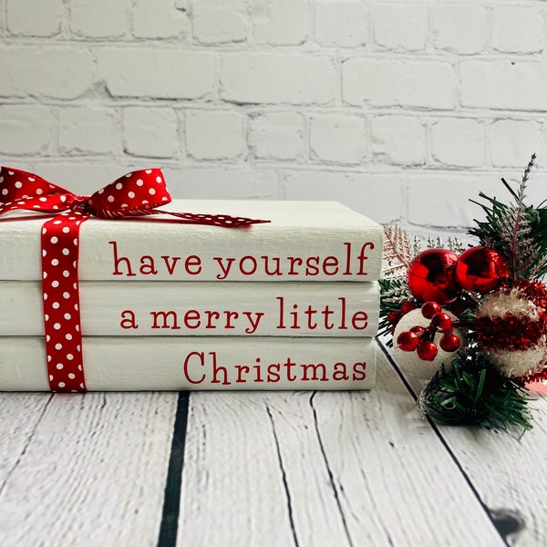 Christmas Book Stack - Etsy