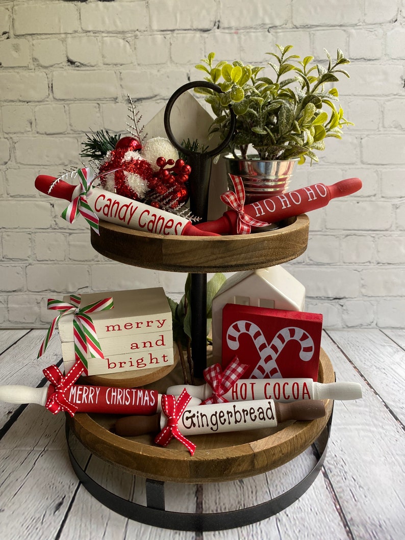 Christmas Mini Rolling Pins Mini Wood Rolling Pins Christmas - Etsy