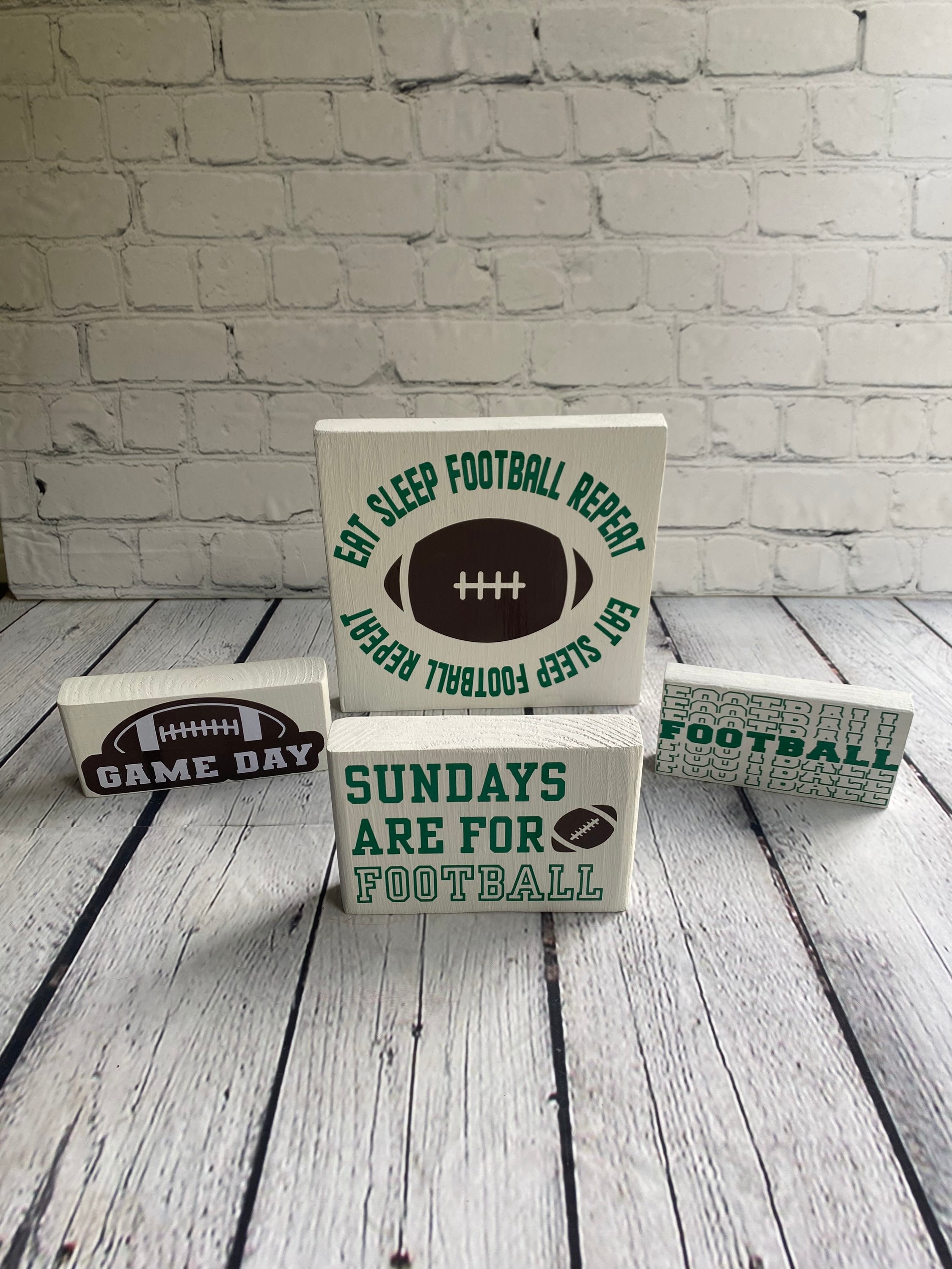 Hand Painted Football Tiered Tray Sign: Super Bowl Decor (7.25”) - Etsy