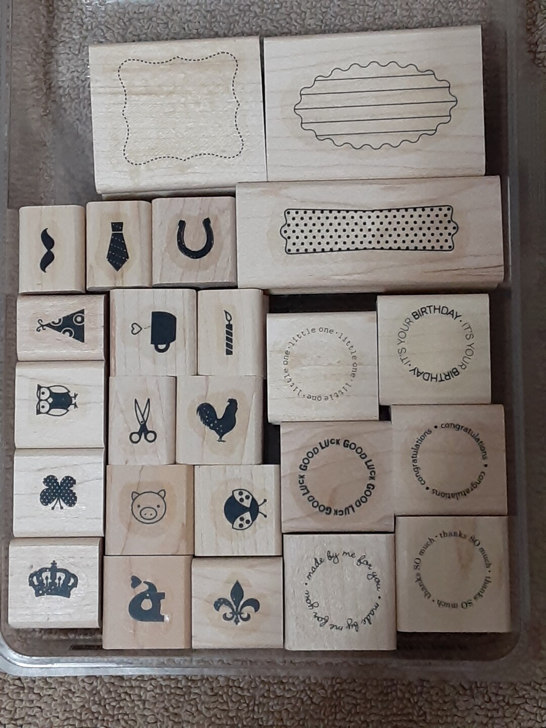 Stampin up Rubber Stamp Set; A Fitting Occasion; Wood Mounted - Etsy
