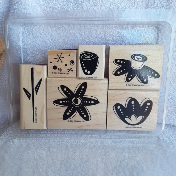 Stampin Up Rubber Stamp Set Funky Flower | Etsy