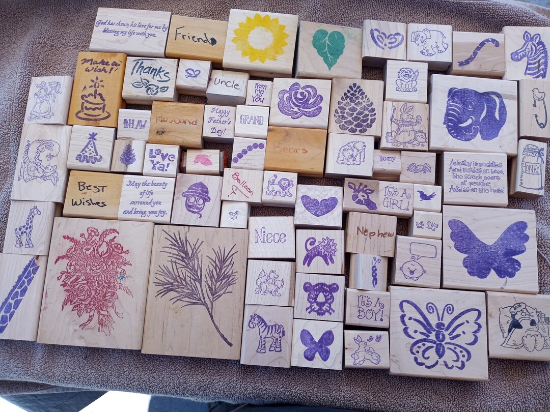 Stampin up Rubber Stamp Box of Stamps; 5.25 Pounds; 65 Pieces - Etsy