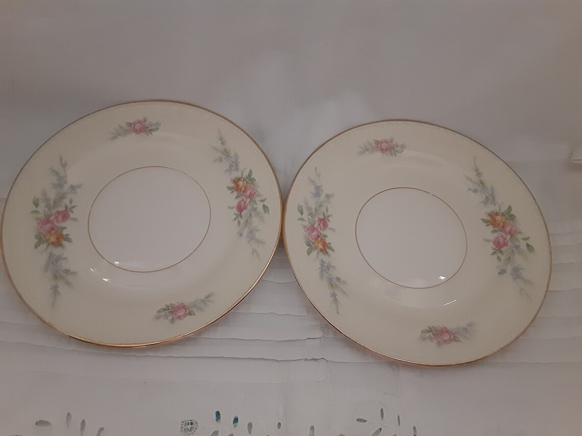 Vintage Homer Laughlin Georgian Eggshell Pink Floral Pattern | Etsy