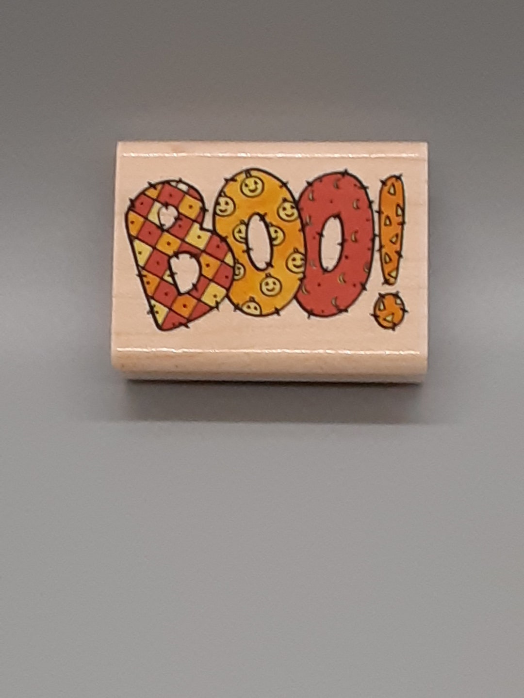 Rubber Stampede Rubber Stamp; Boo! Patch; A142D - Etsy