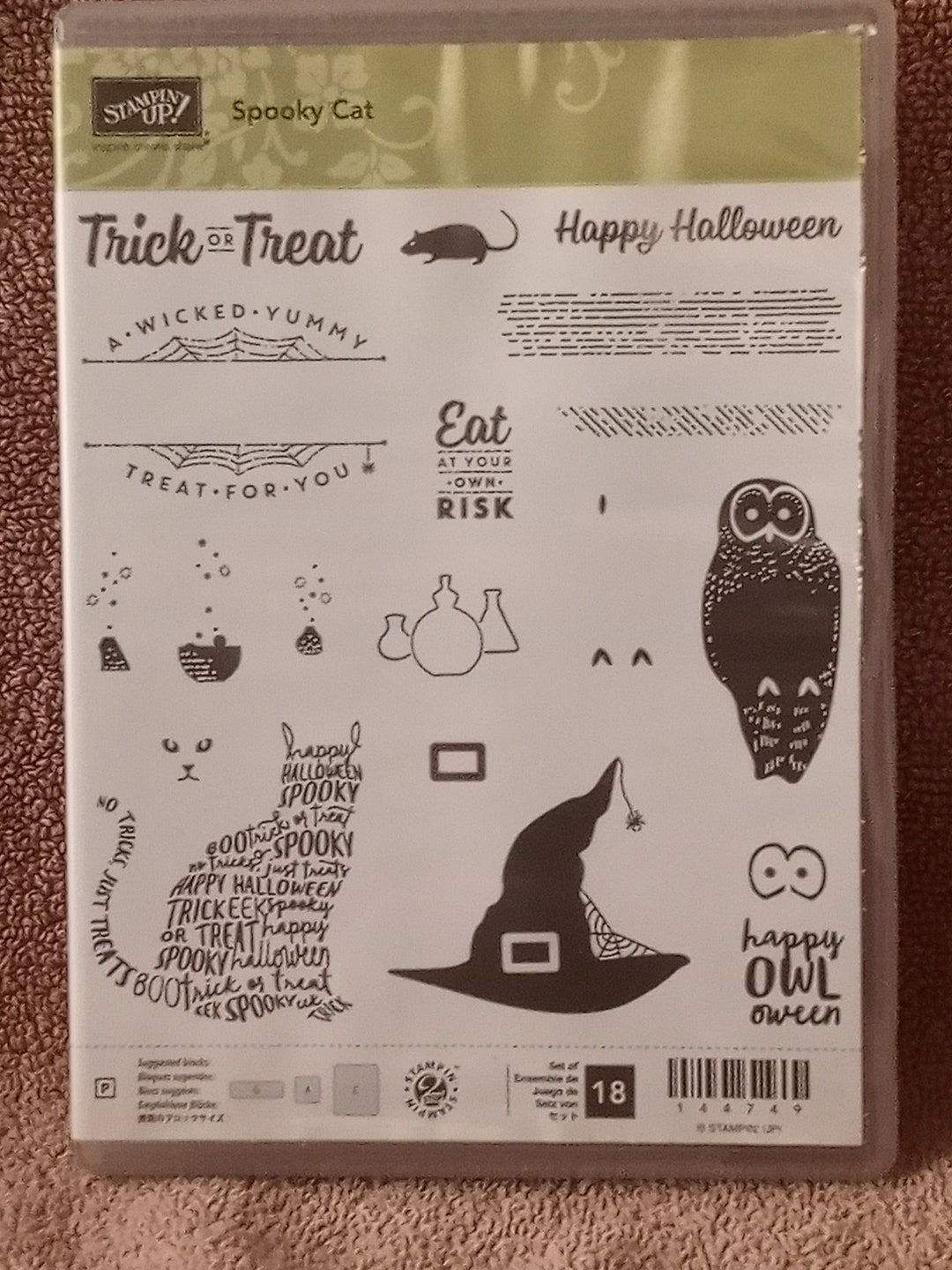Stampin up Stamp Set Spooky Cat - Etsy
