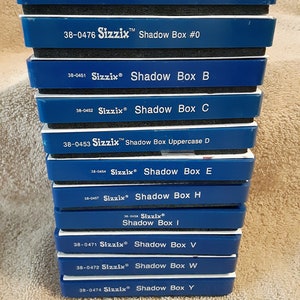 Sizzix Little Die-cutter; Shadow Box Choice of Upper Case Letters, Etc ...