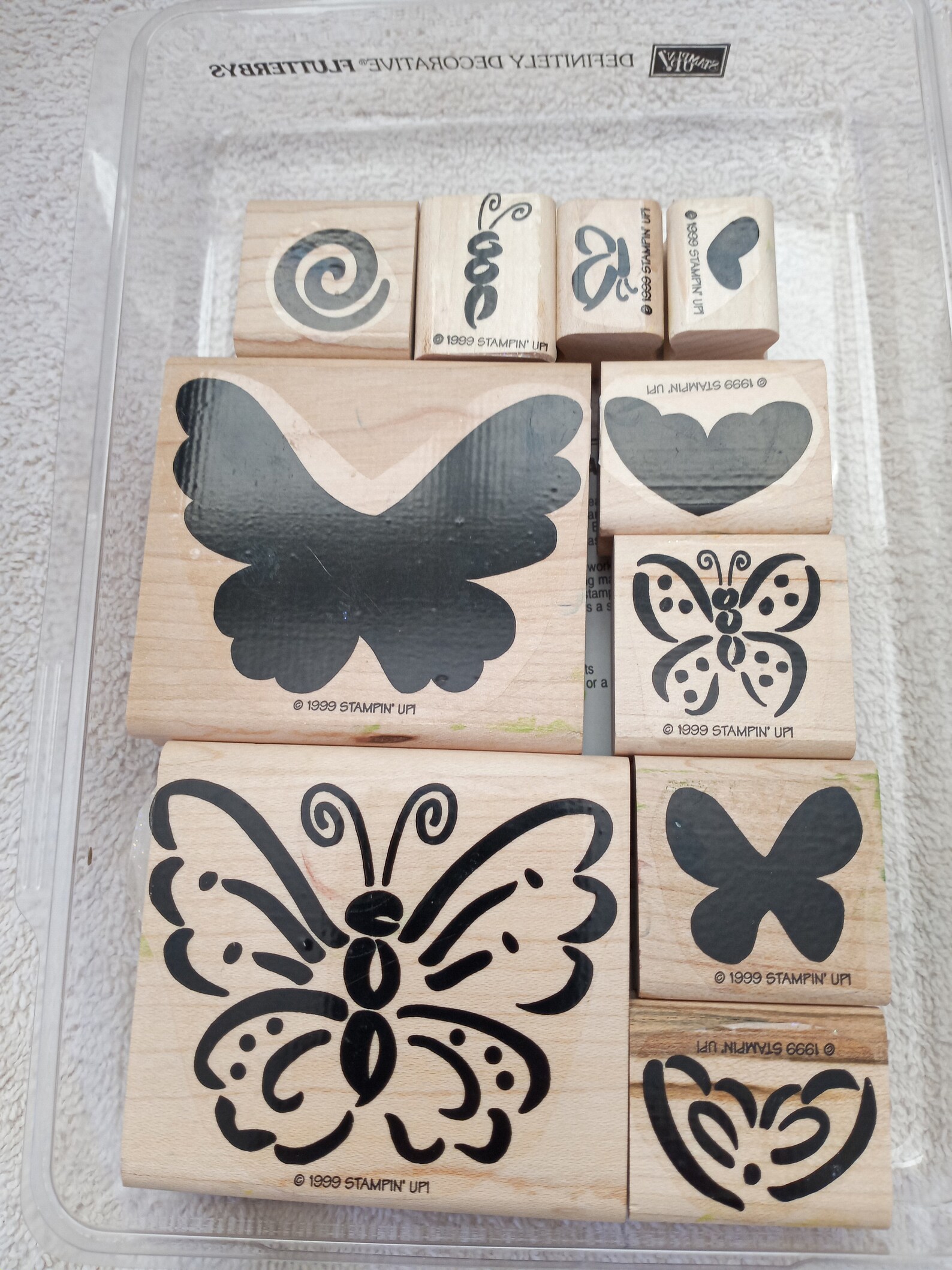 Stampin up Rubber Stamp Set Definitely Decorative-flutterbys 1999 ...