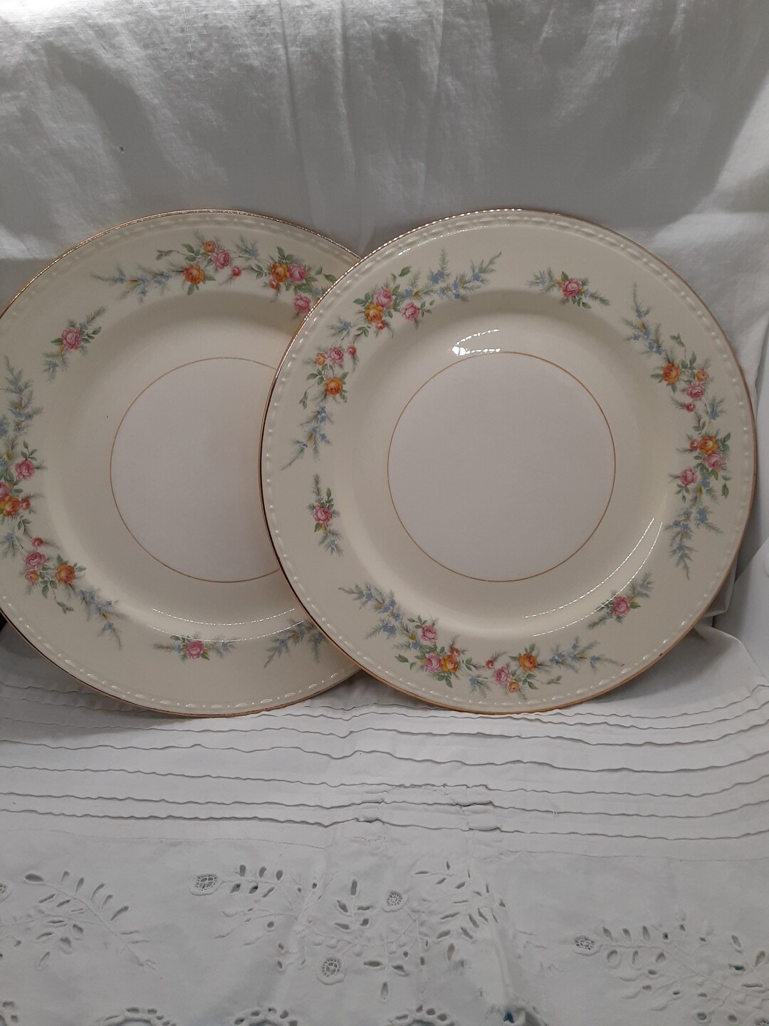 Vintage Homer Laughlin Georgian Eggshell Pink Floral Pattern; 2-10 ...