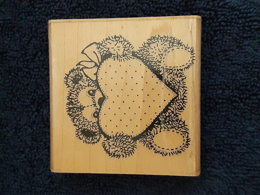 Annette Allen Watkins Rubber Stamp; Bear With a Heart; F-504; 1994 - Etsy