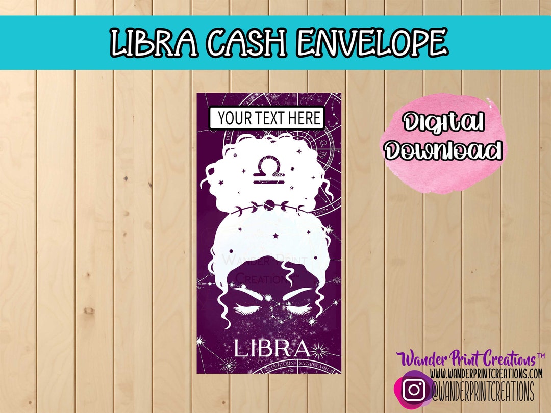 LIBRA Single Cash Envelope : Printable Budget Envelopes - Budgeting Envelopes - Etsy