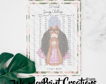 52 Week Savings Tracker Printable Editable Insert Expenses - Etsy Ireland