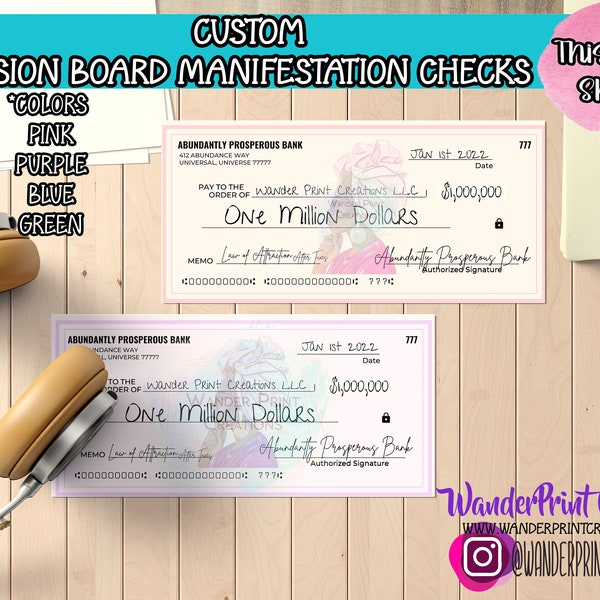 Manifestación de cheques - Etsy México