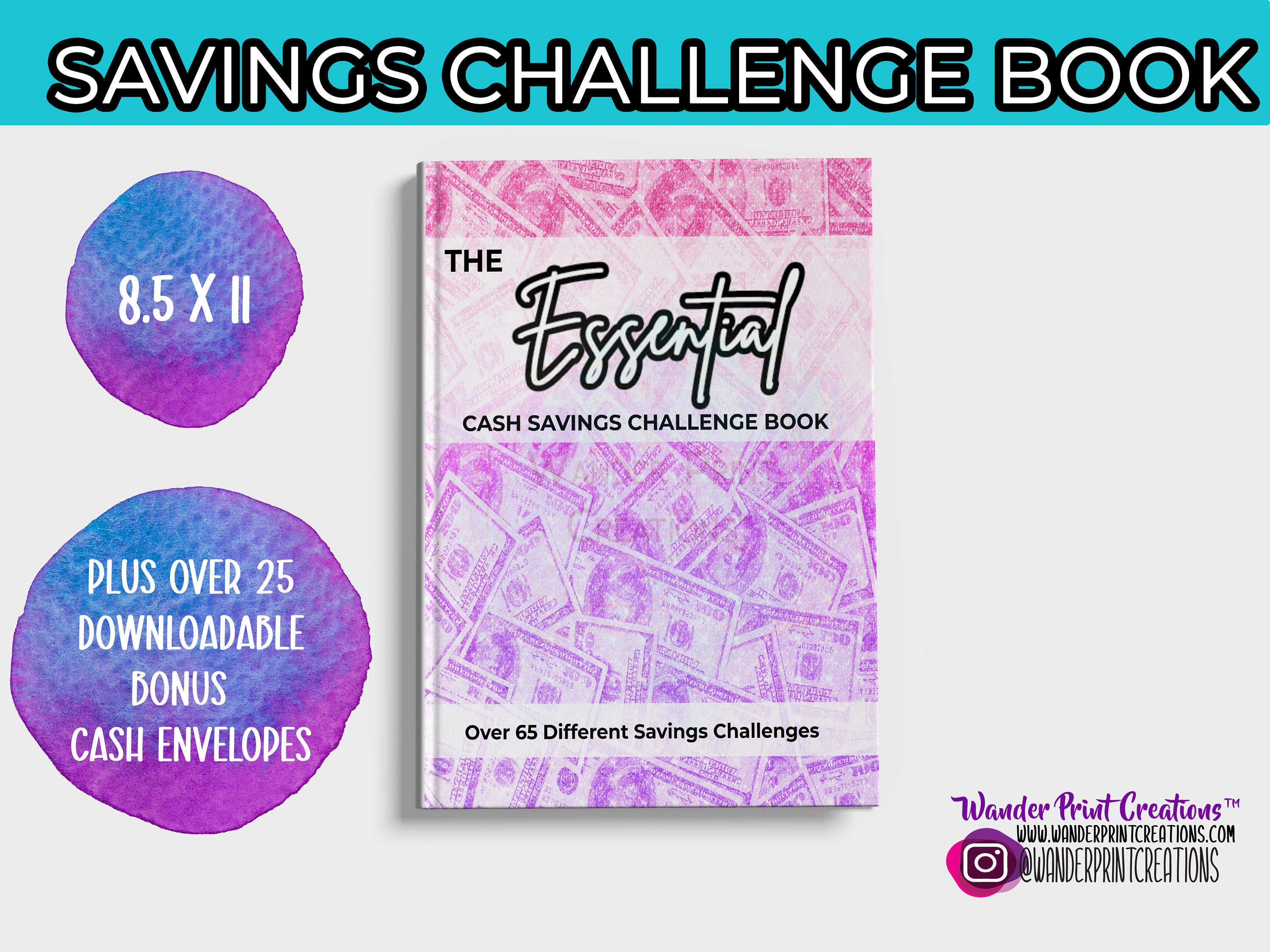 The Essential Cash Savings Challenge Book: Over 65 Different - Etsy