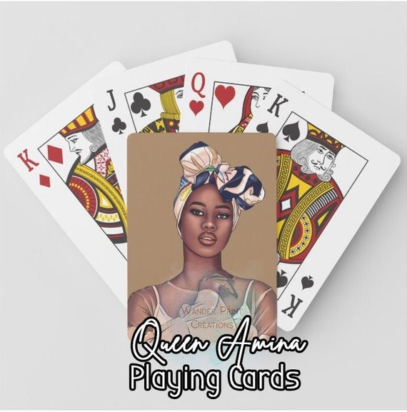 Games & Puzzles Afrocentric Gift Black woman Playing Card Deck Black ...