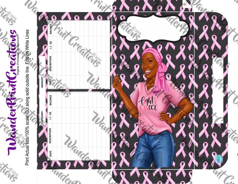 BREAST CANCER AWARENESS Version 2 Single Cash Envelope : Printable ...