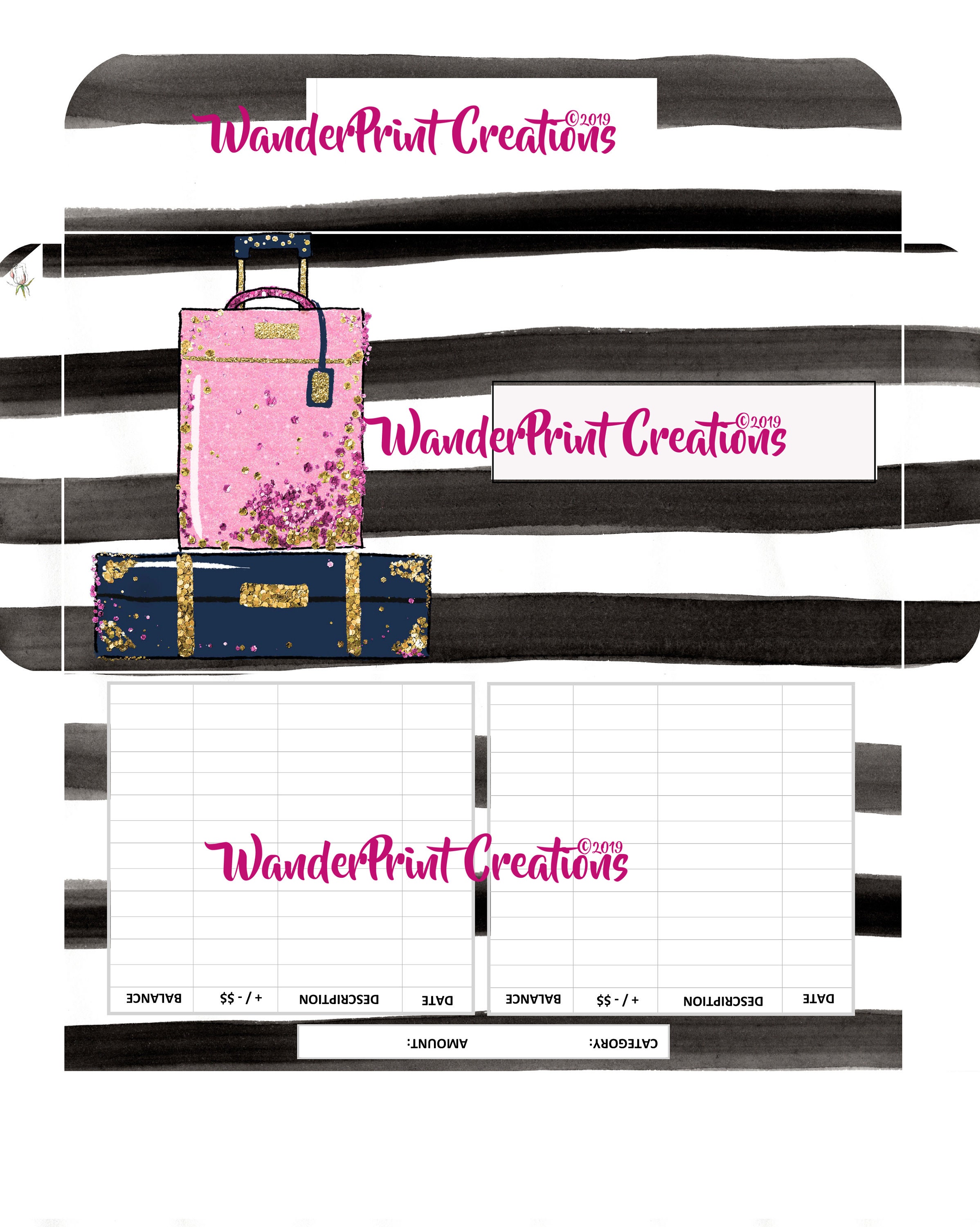 EDITABLE TRAVEL Cash Envelope Set : Printable Budget Envelopes ...