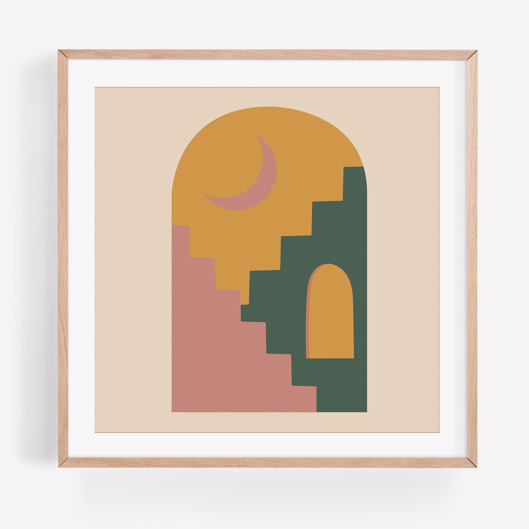 Boho Archway Print, Abstract Geometric Art (digital Download) - Etsy