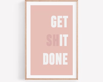 Get It Done Poster | Etsy