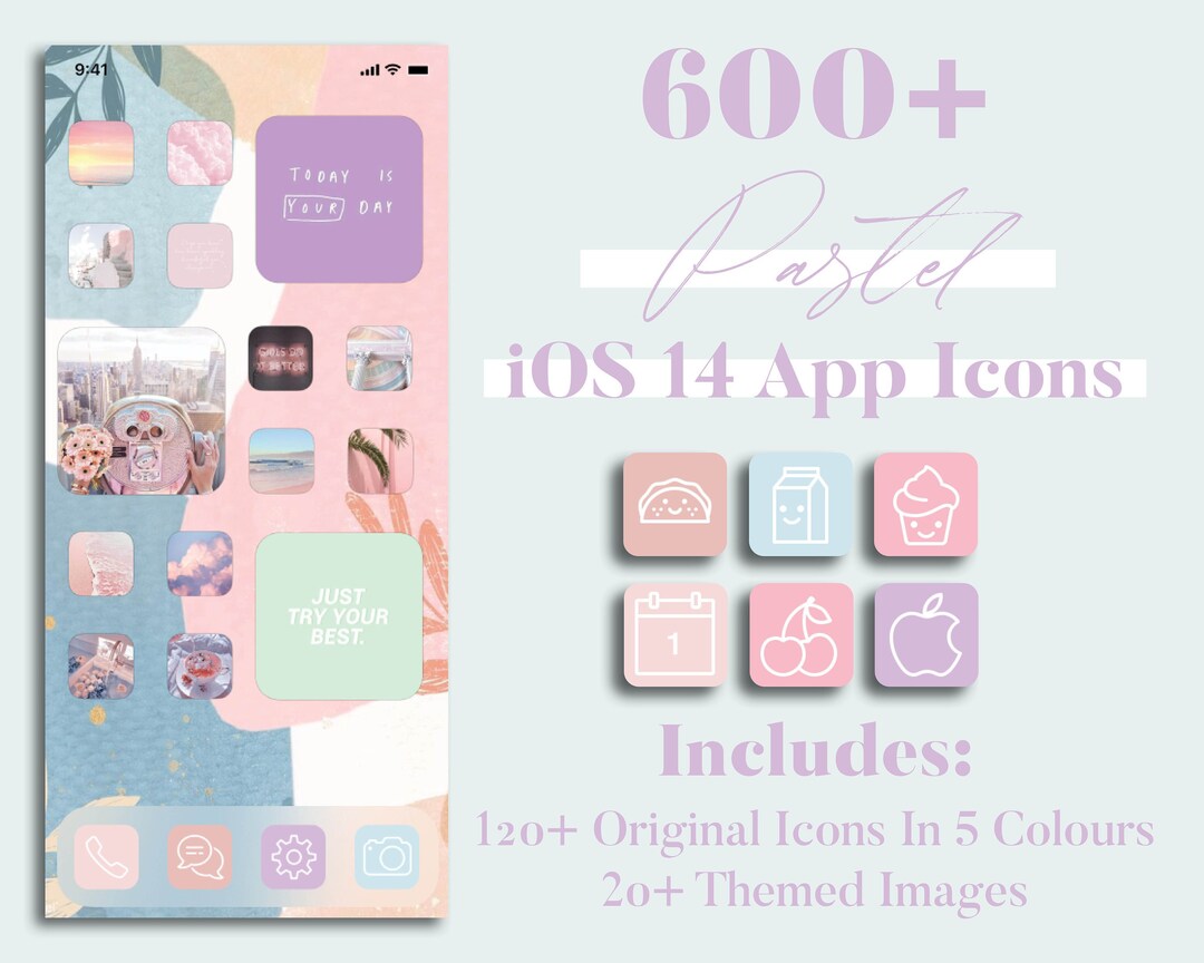 Pastel Ios App Icons, 600+ Icons (digital Download - Etsy