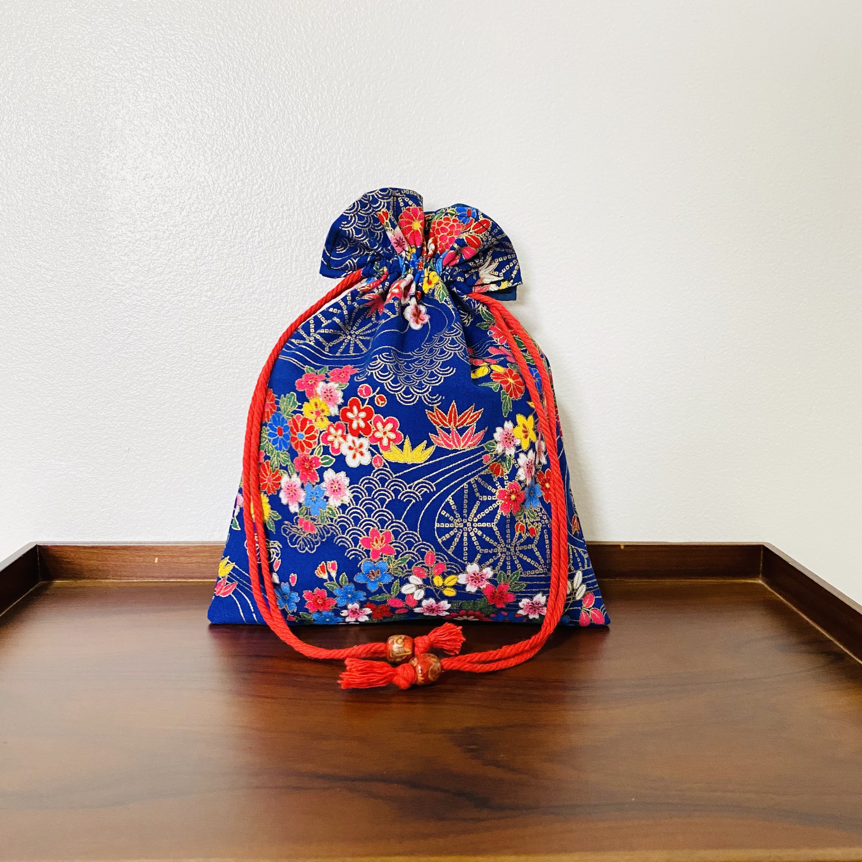 Traditional Money Bag, Asian Style Fortune Bag, Lucky Symbols Printed ...