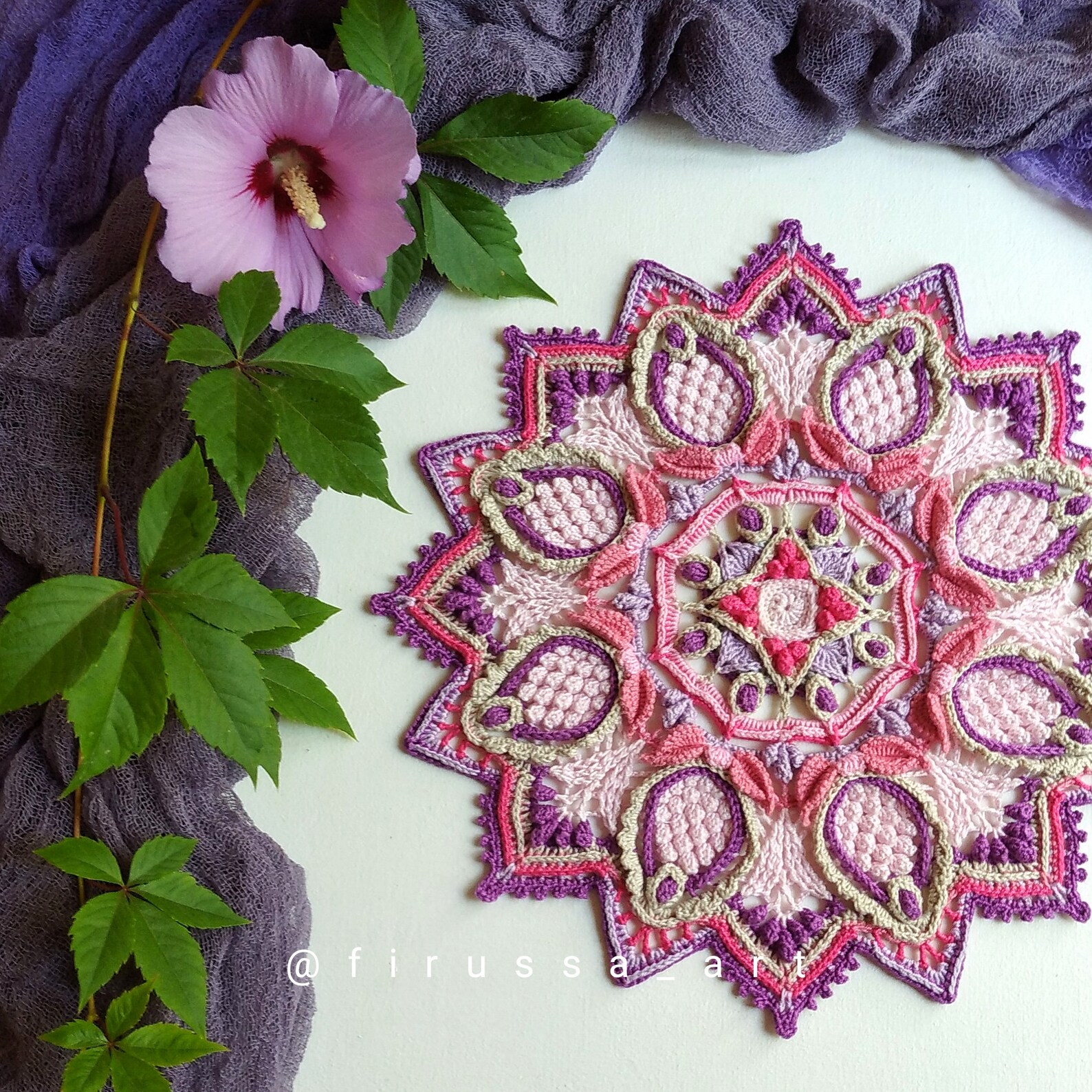 Doily Amethyst, PDF Crochet Pattern, Mandala Doily Pattern, Crochet ...