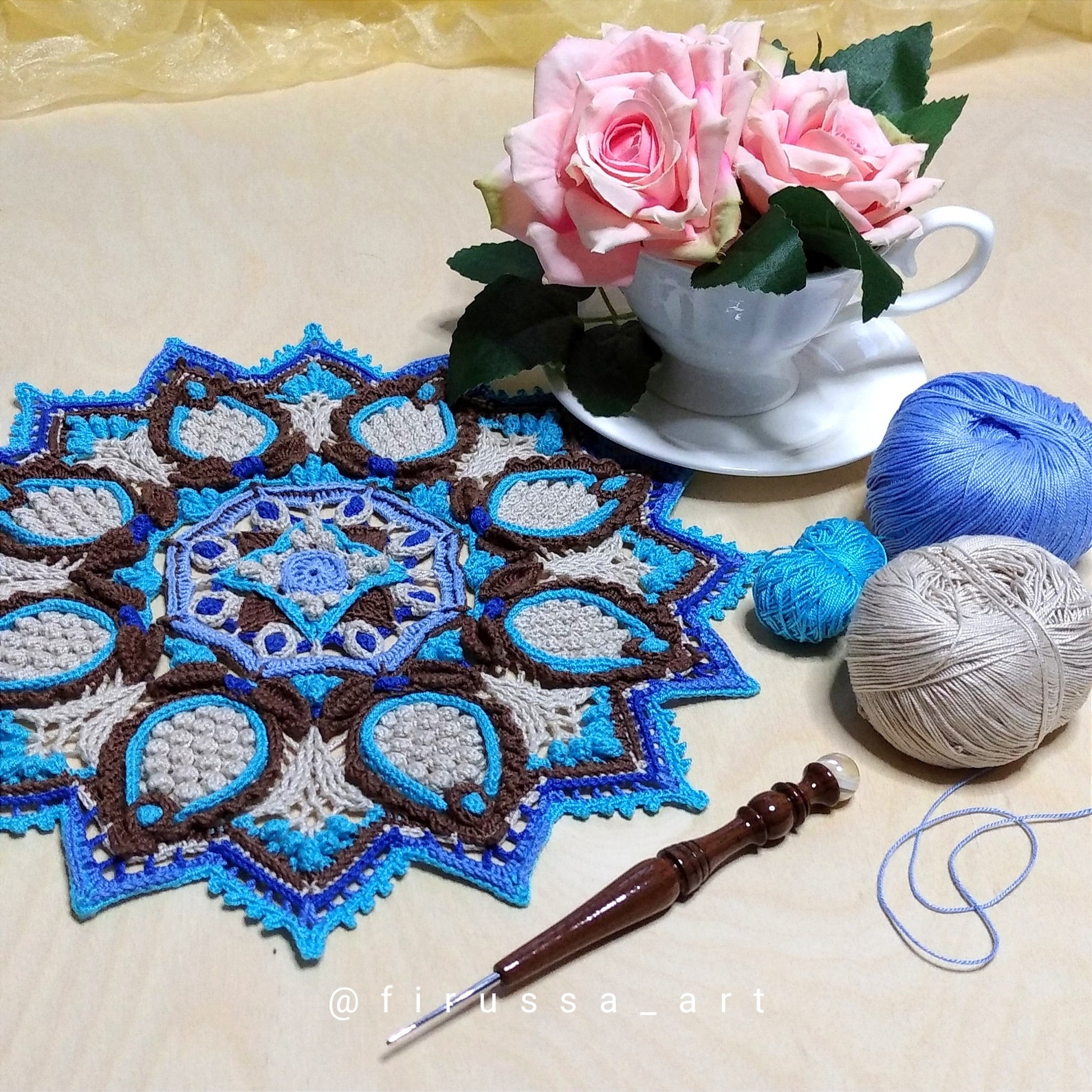 Doily Amethyst, PDF Crochet Pattern, Mandala Doily Pattern, Crochet ...