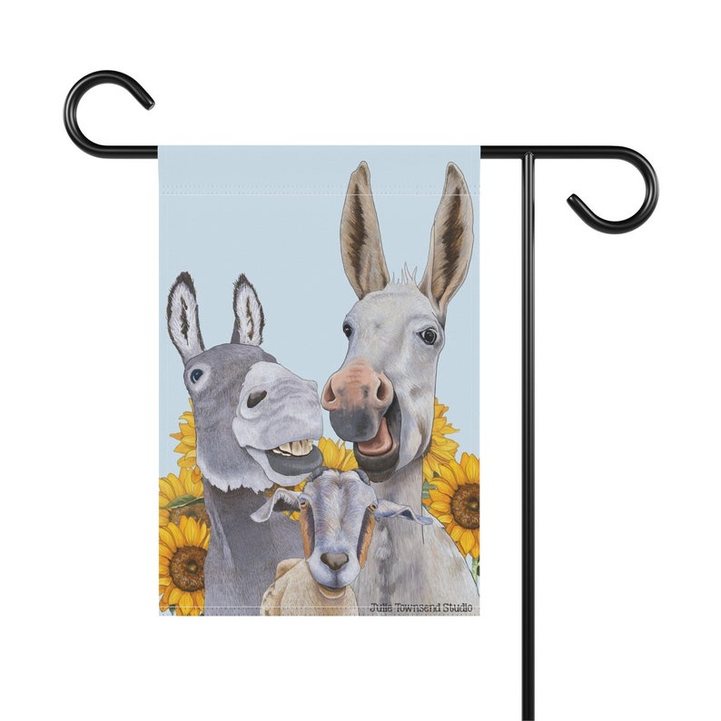 Best Mule and Goat Yard Flag Cute Farm Animals House Banner - Etsy