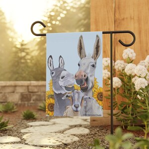 Best Mule and Goat Yard Flag - Cute Farm Animals House Banner - Donkey ...