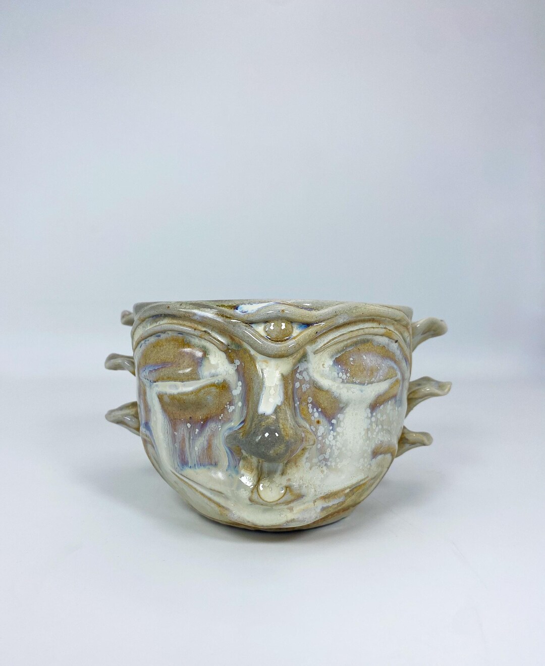 Soda Fired Face Planter - Etsy