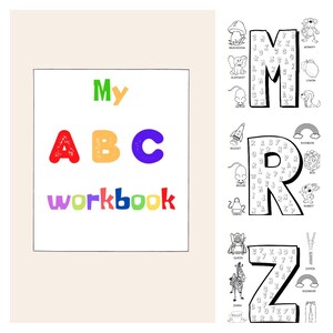 Printable Alphabet. ABC Worksheets. Homeschool. - Etsy