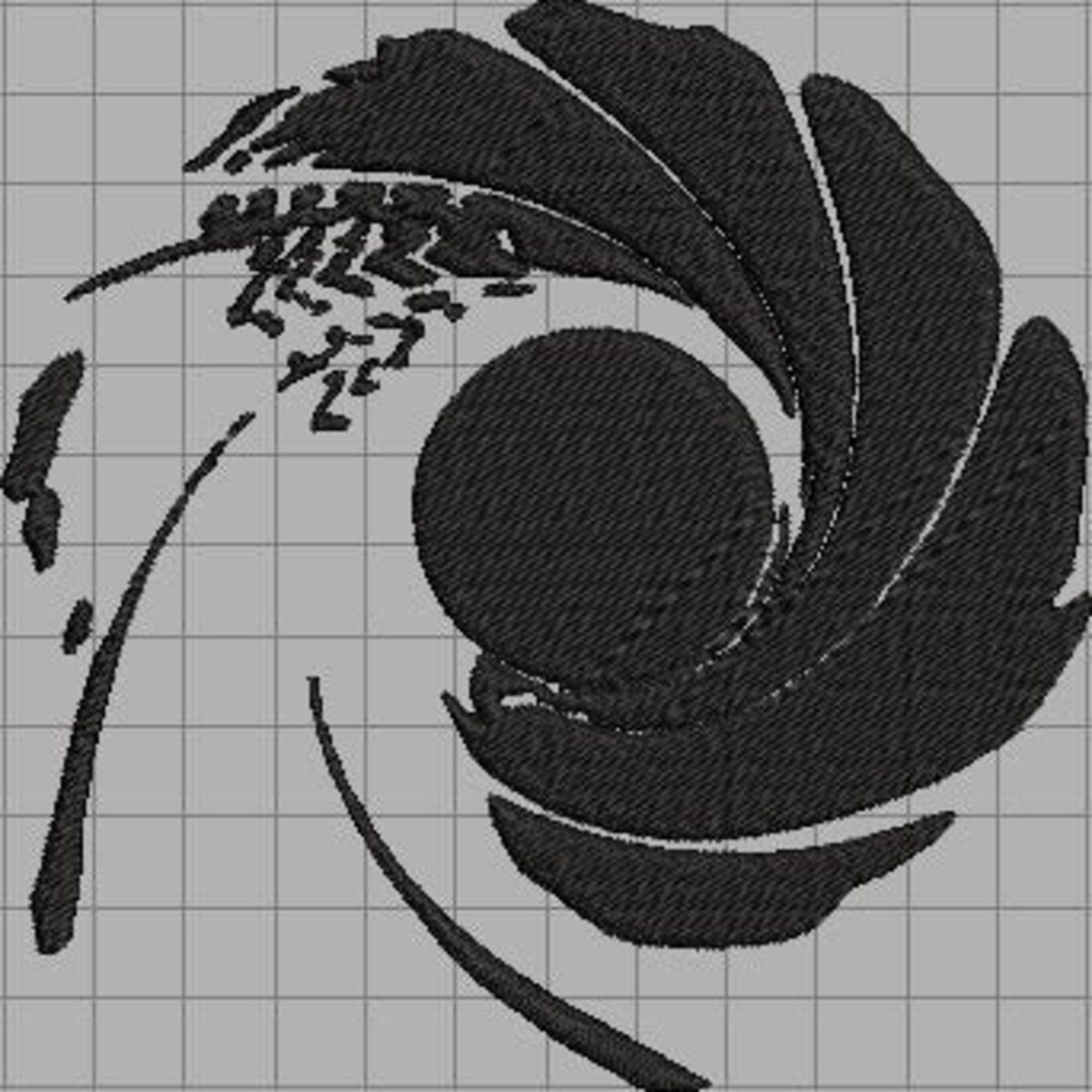 James Bond Gun Barrel Logo Embroidery Pattern DIGITAL - Etsy