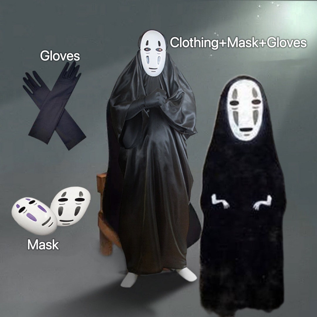 No Face Men Costume Hooded Cloak Clothing Suit Halloween - Etsy