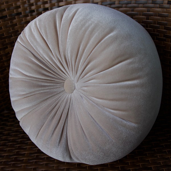 Round Velvet Cushion - Etsy
