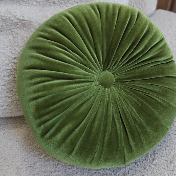 Round Velvet Pillow - Etsy