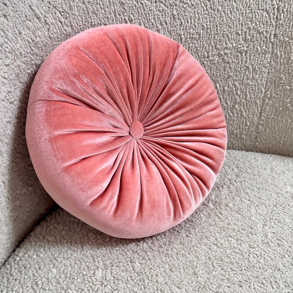 Round Velvet Cushion - Etsy