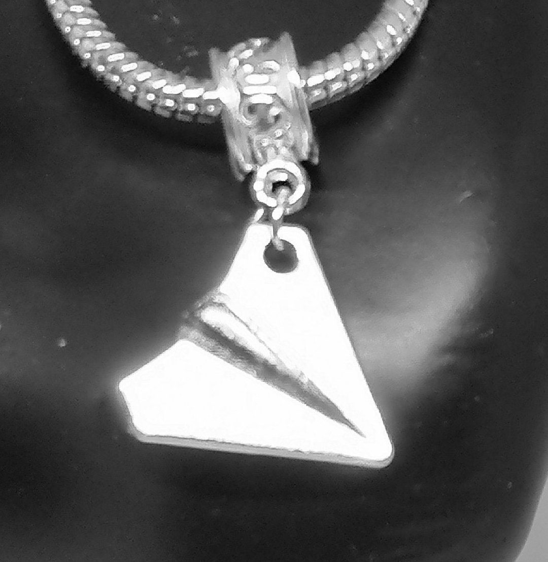 Paper Plane Charm Plane Charm Silhouette Charm Bracelet - Etsy