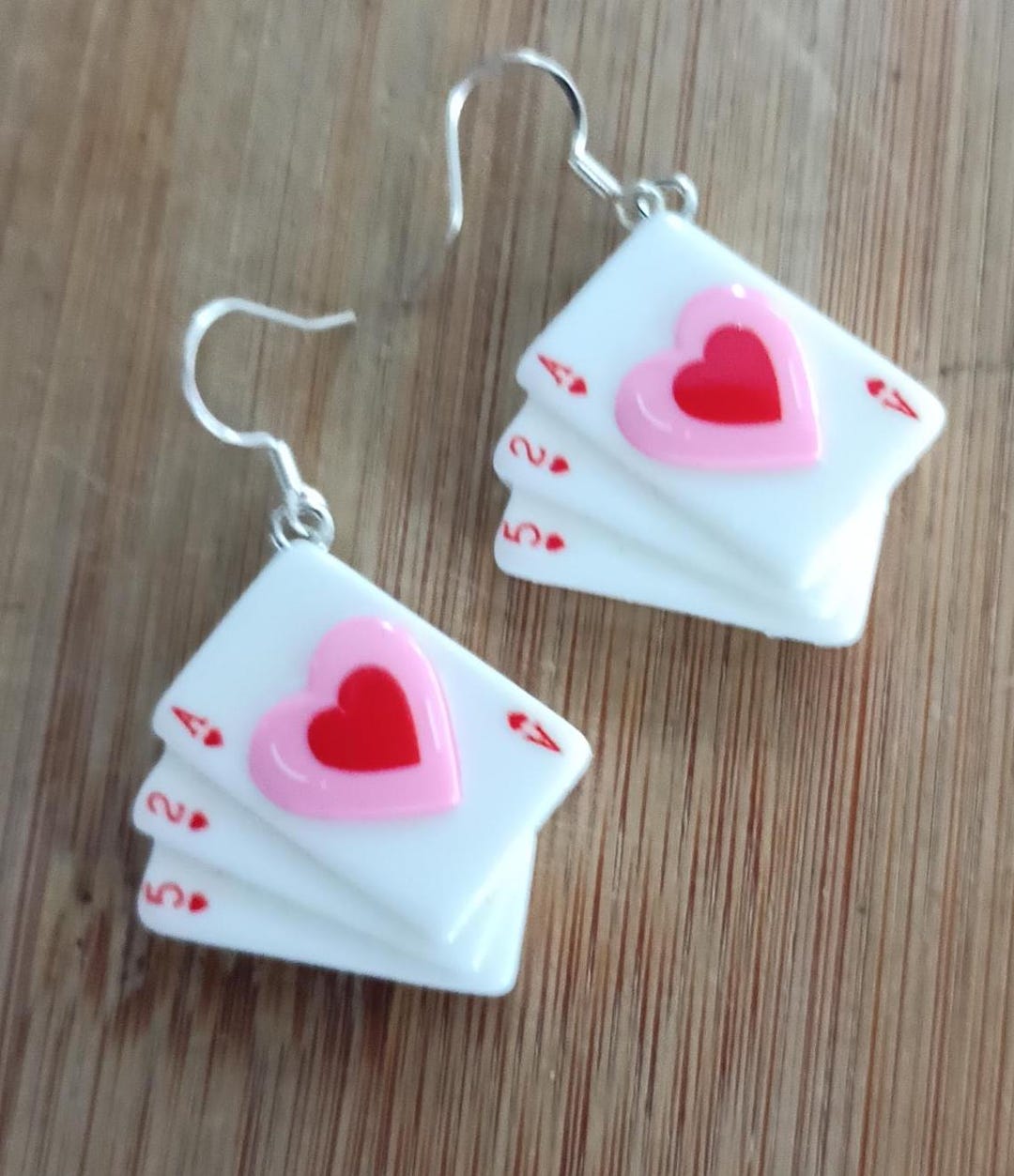 Ace Playing Card Dangle Drop Hook Earrings Christmas Gift Womens ...