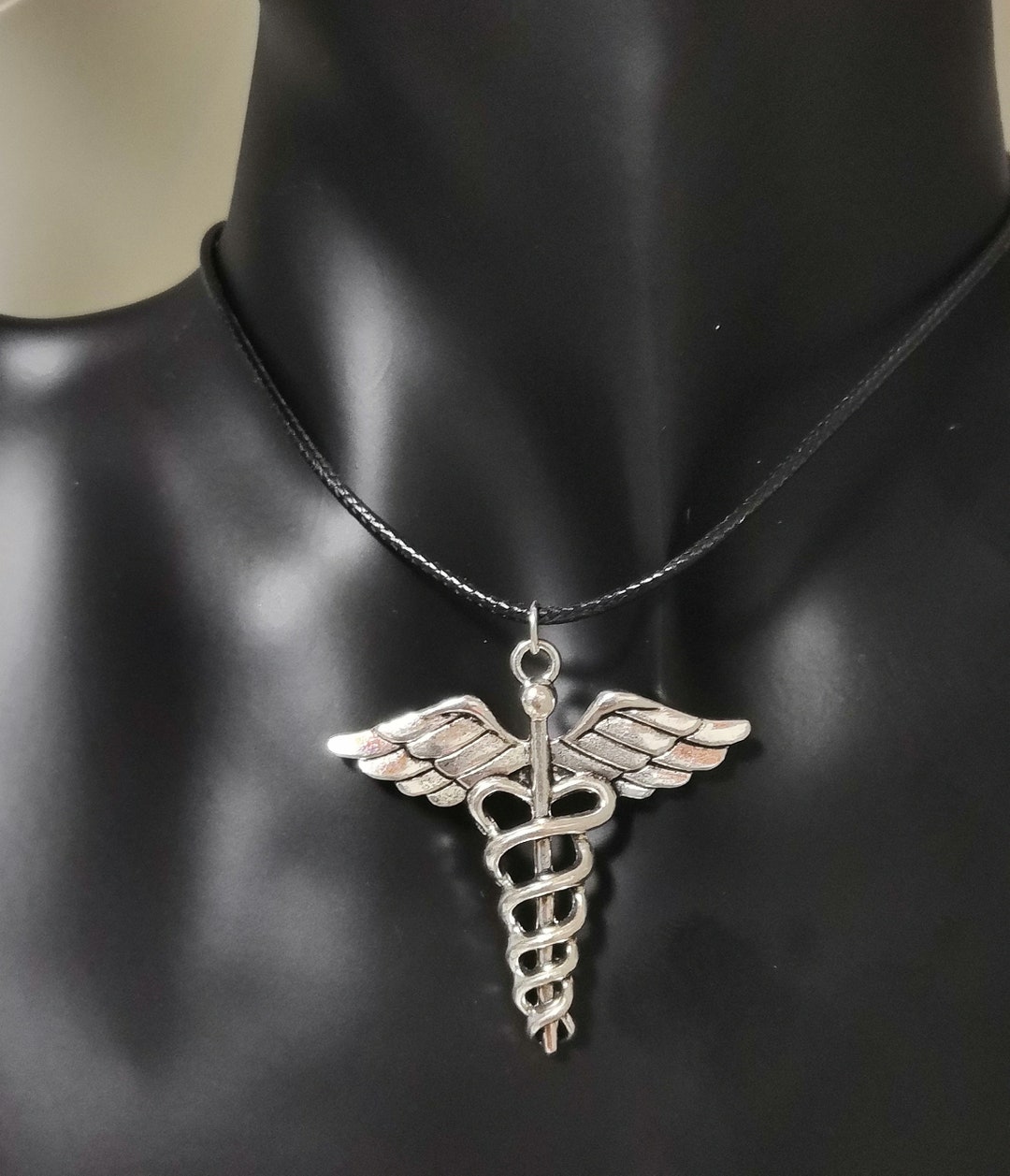 Caduceus Necklace - Caduceus Pendant- Pendant Necklace - Etsy