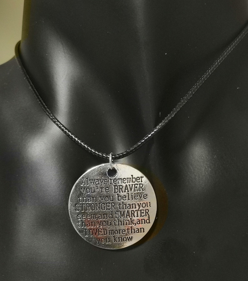 Stronger Than You Think Necklace - Quote Necklace - Affirmation ...