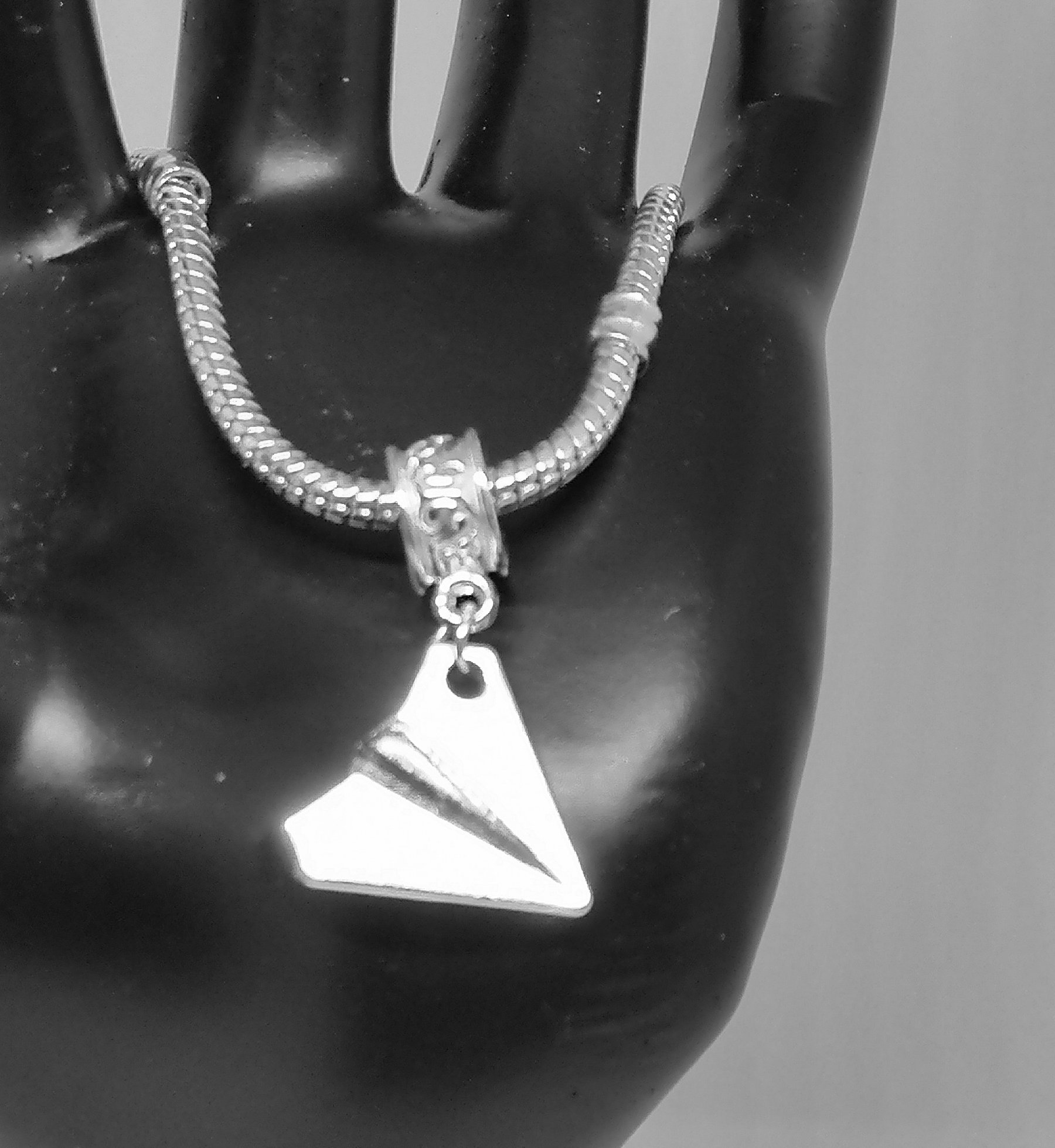 Paper Plane Charm Plane Charm Silhouette Charm Bracelet - Etsy