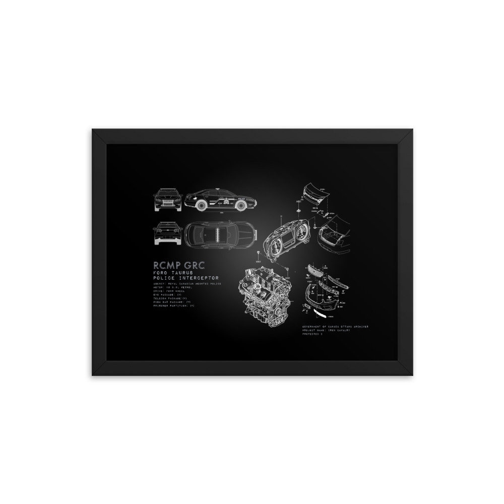 RCMP Ford Taurus Police Interceptor Blueprint Art - Etsy